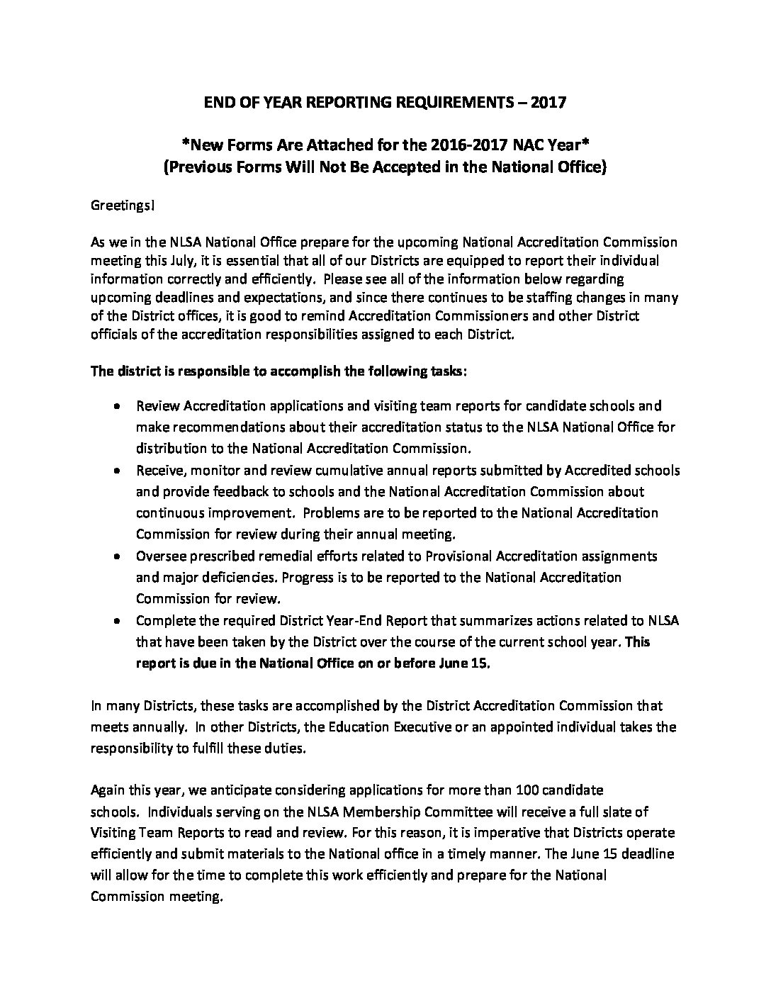 End of Year Reporting Requirements – February 2017 | LuthEd