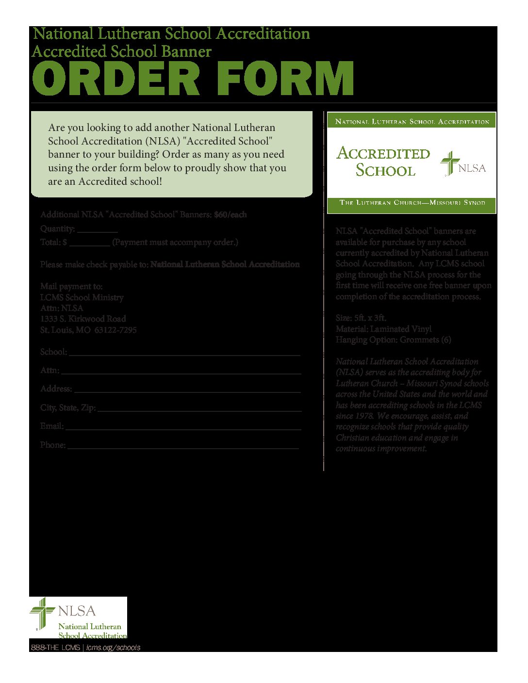 NLSA Banner Order Form FILLABLE 2-2018 | LuthEd