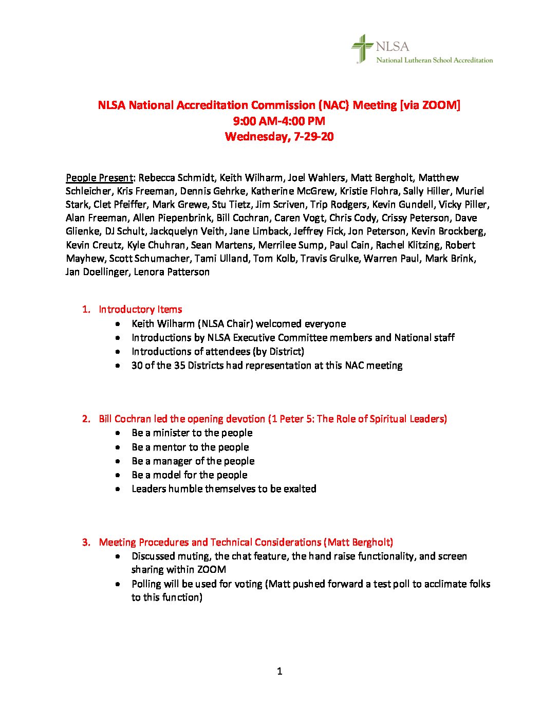 2020 NLSA NAC Meeting Minutes | LuthEd
