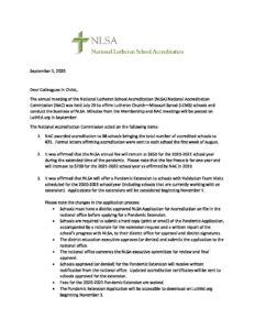 NLSA NAC 2020 Summary to Districts | LuthEd