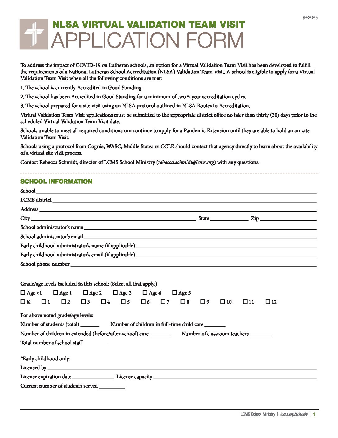 2020 NLSA Virtual Visit App_RFW_fillable | LuthEd